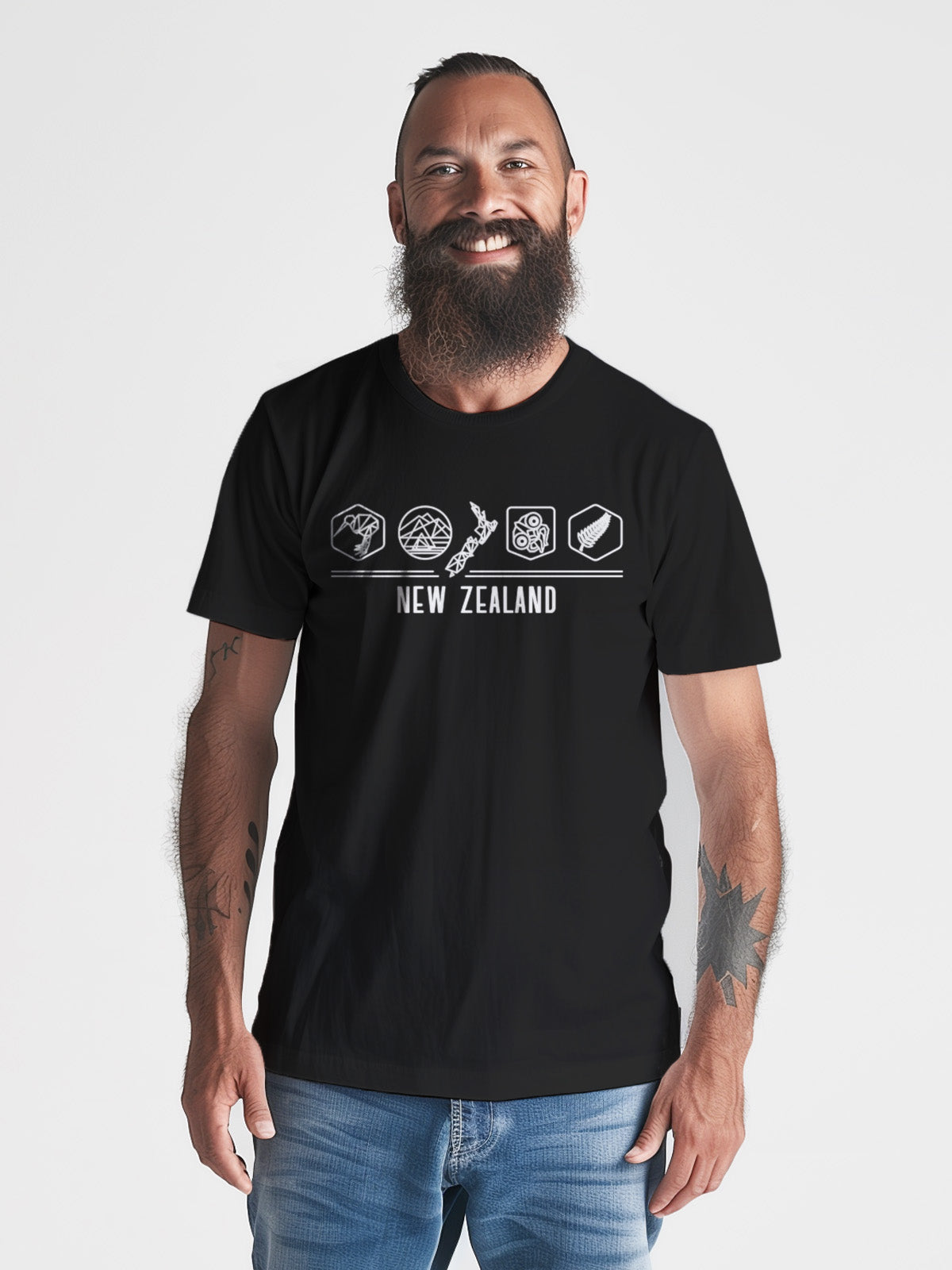 Mens New Zealand T Shirt - New Zealand Icons