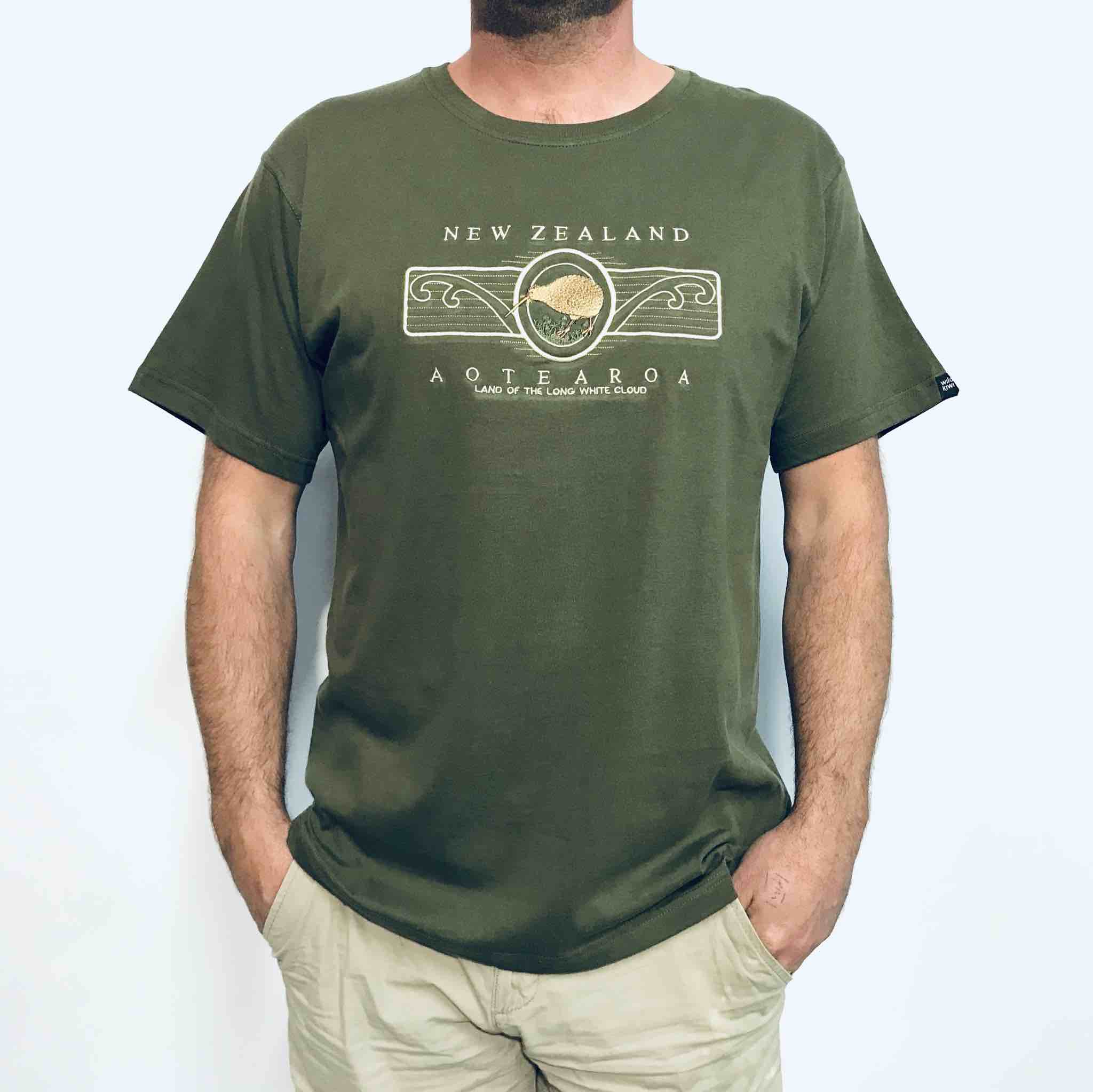 Mens New Zealand T Shirt - Kiwi and Koru